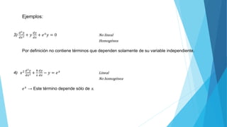 Ecuaciones diferenciales | PPTX