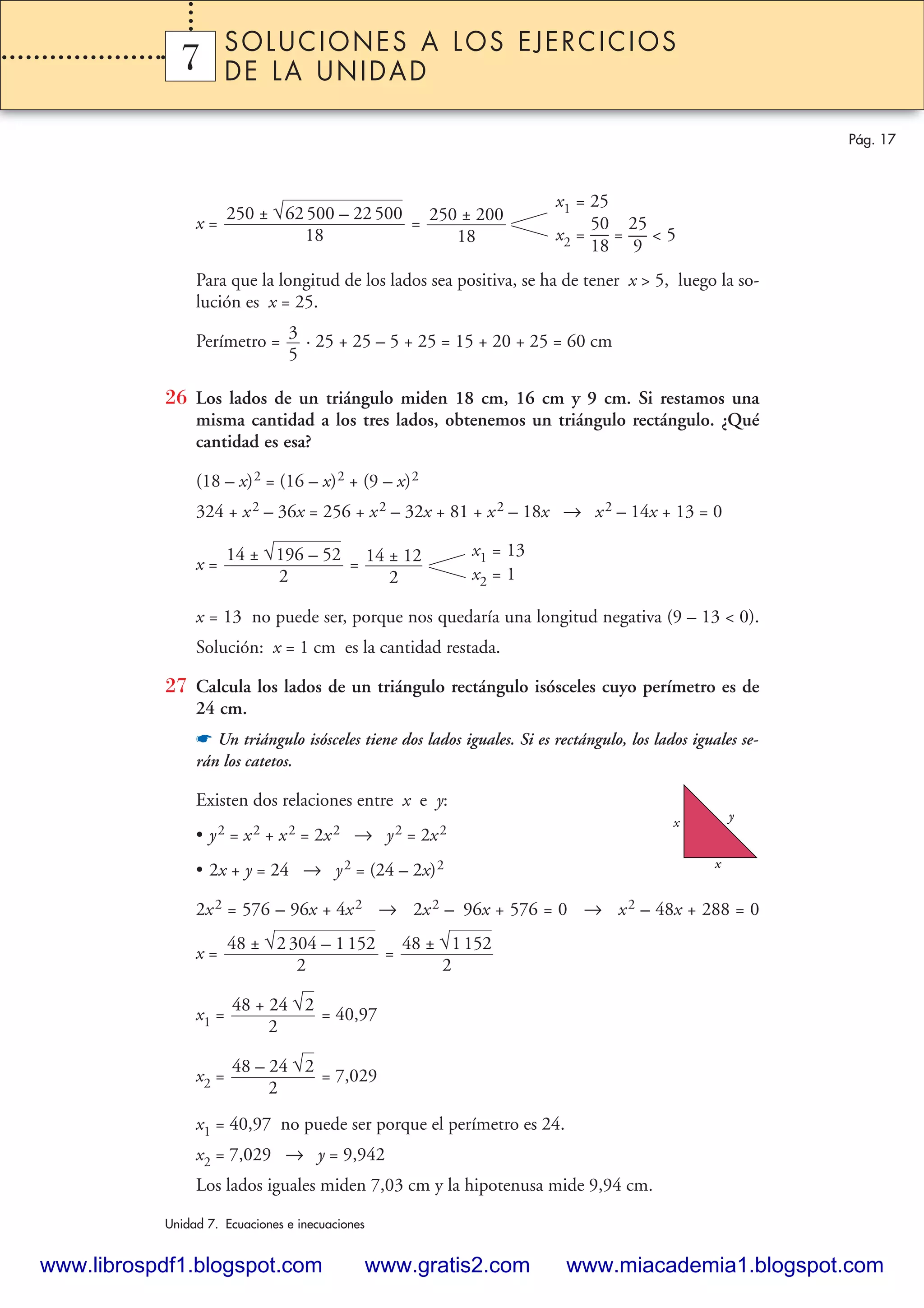 Ecuaciones e inecuaciones resueltos | PDF