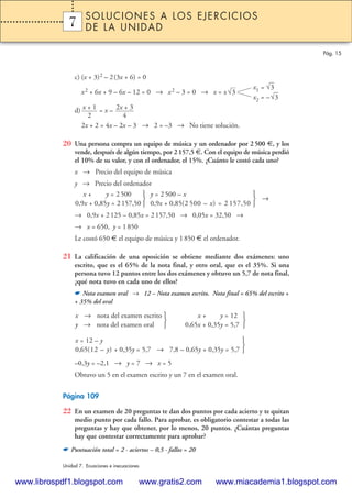 Ecuaciones e inecuaciones resueltos | PDF