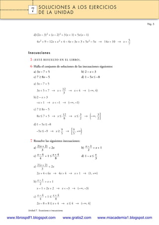 Ecuaciones e inecuaciones resueltos | PDF