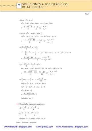 Ecuaciones e inecuaciones resueltos | PDF