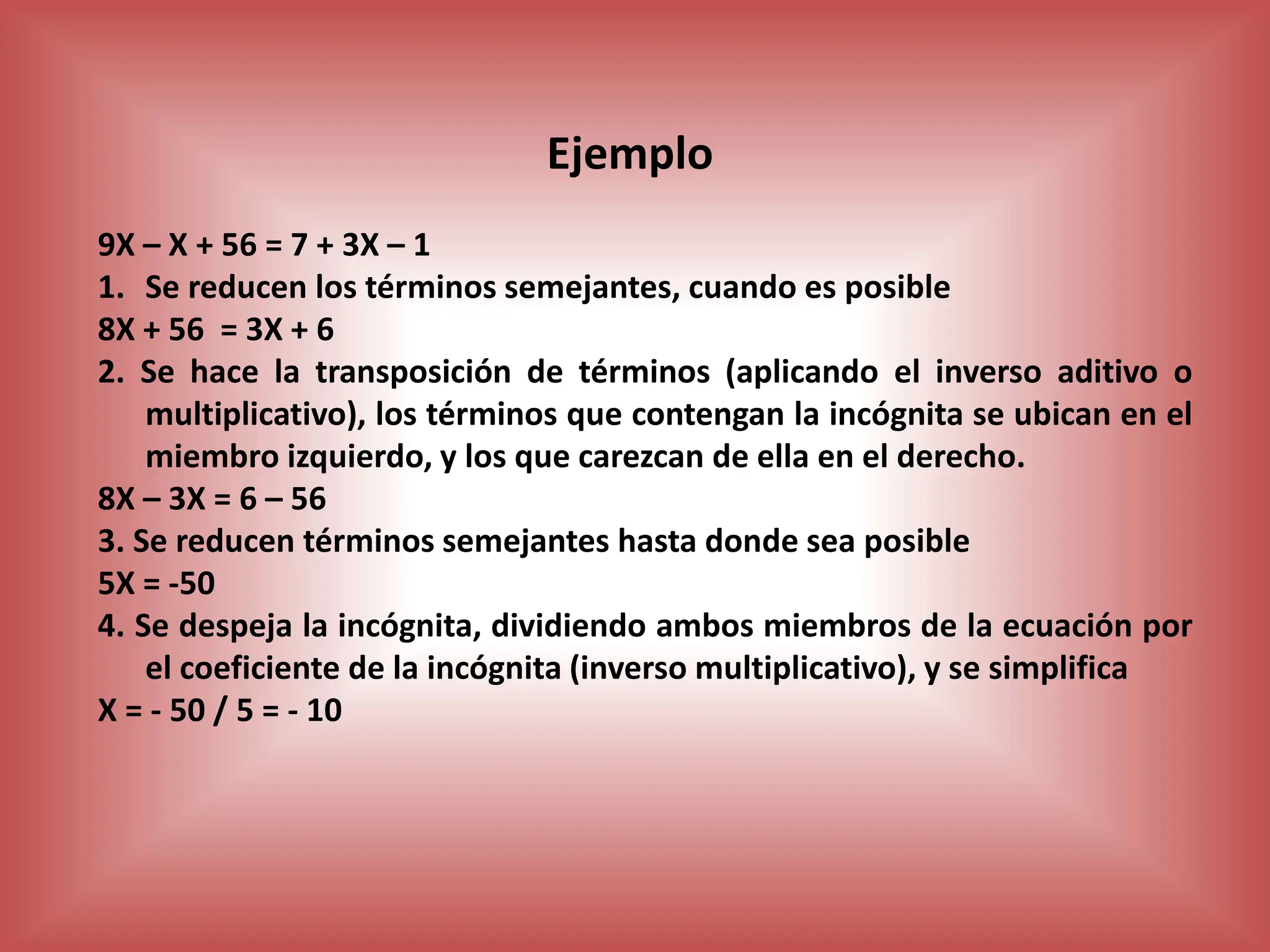 Ecuaciones lineales PRIMER GRADO RECOPILADO.pptx