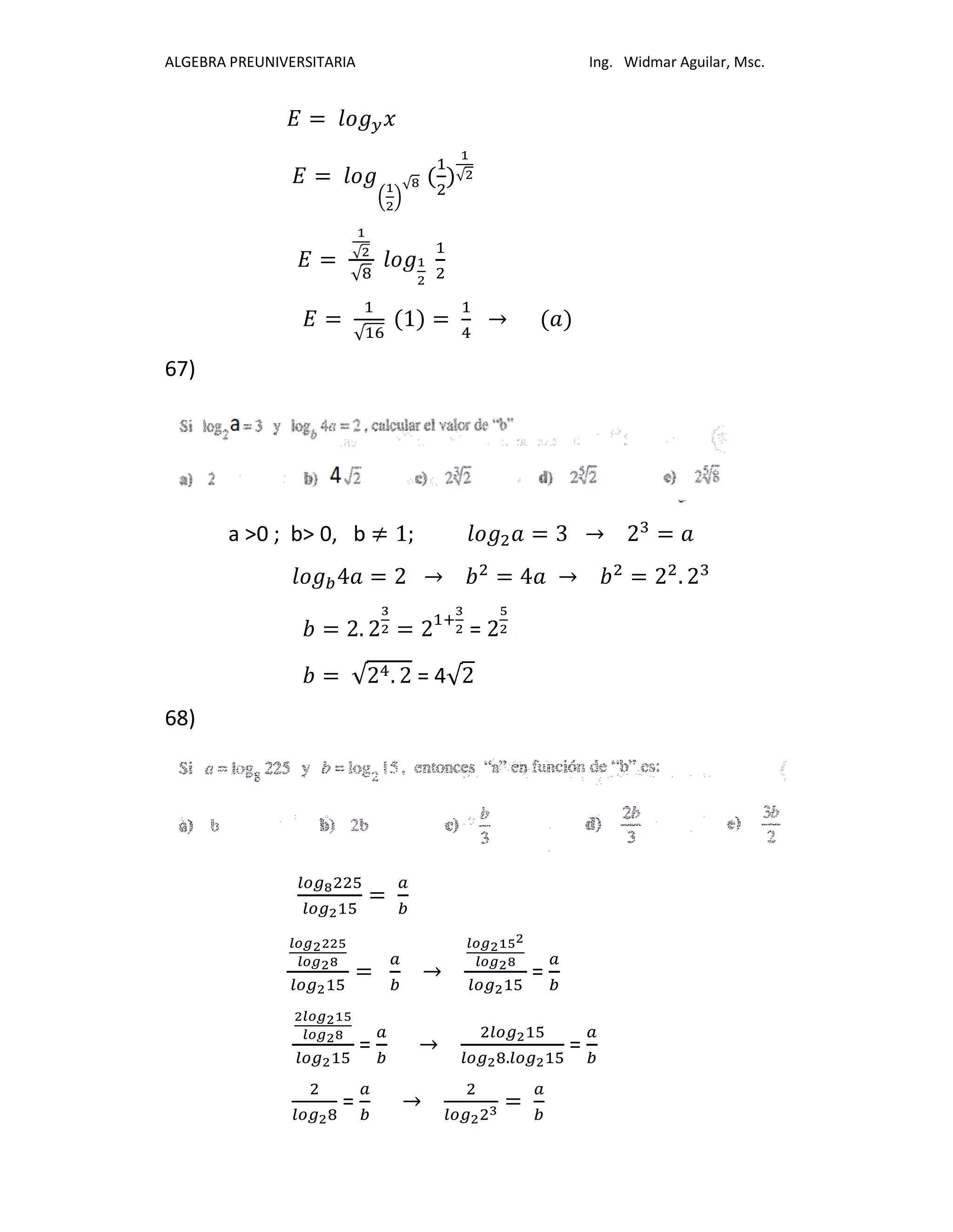 Ecuaciones logaritmicas | PDF