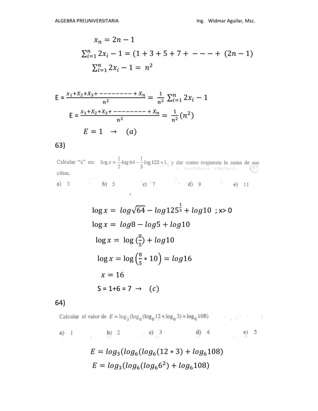 Ecuaciones logaritmicas | PDF