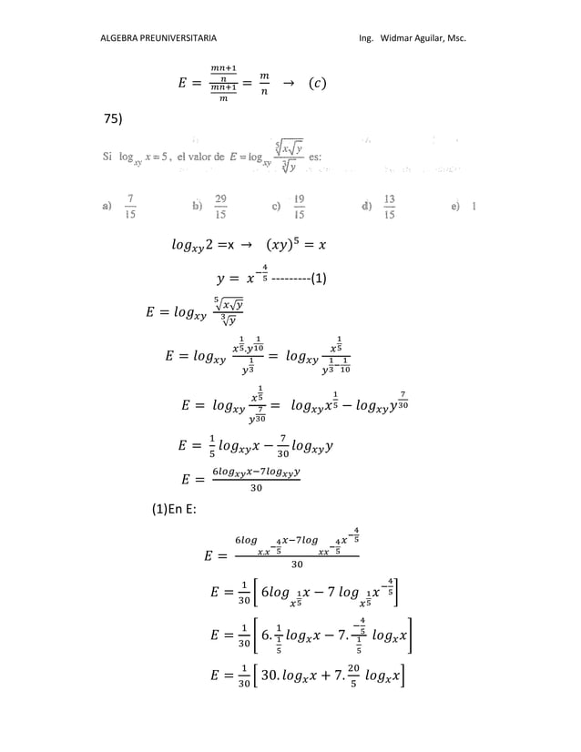 Ecuaciones logaritmicas | PDF