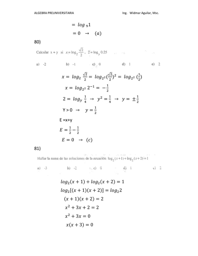 Ecuaciones logaritmicas | PDF
