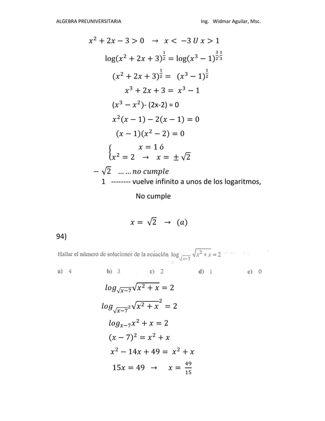 Ecuaciones logaritmicas | PDF