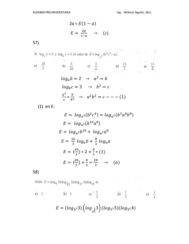 Ecuaciones logaritmicas | PDF