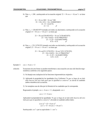 Ecuaciones trigonometricas | PDF