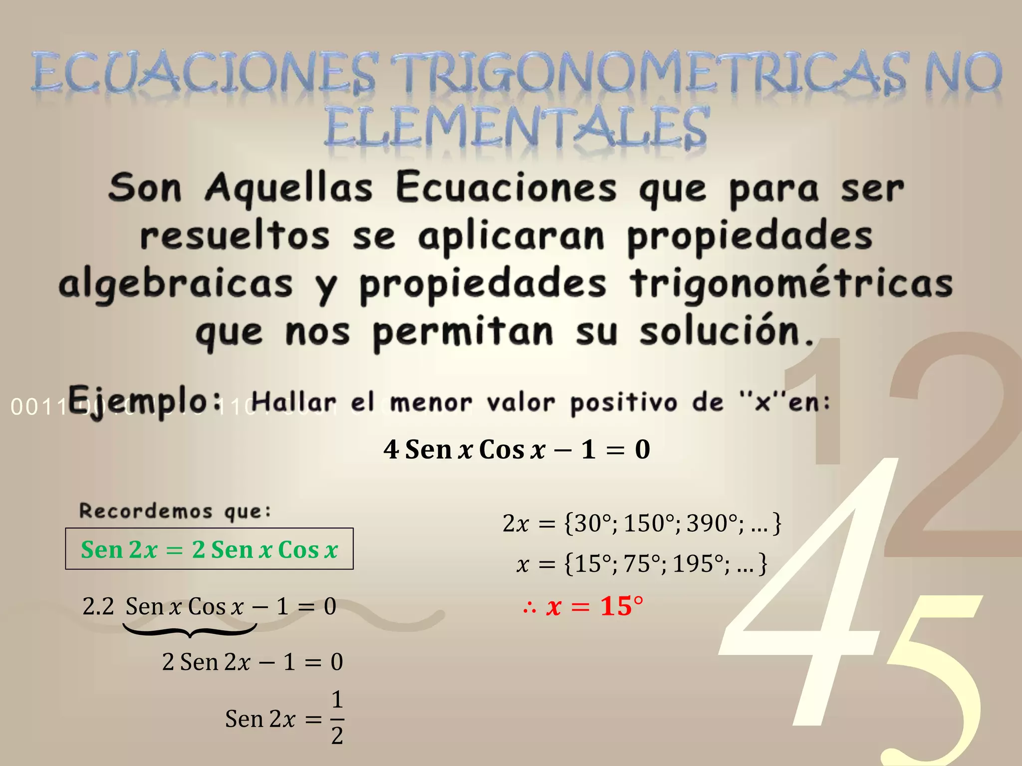 Ecuaciones trigonometricas | PPTX