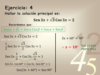 Ecuaciones trigonometricas | PPTX