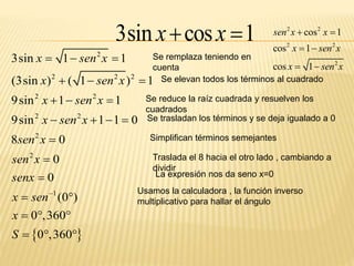 Ecuaciones trigonométricas | PPTX