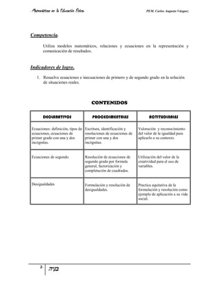 Ecuaciones y desigualdades | PDF