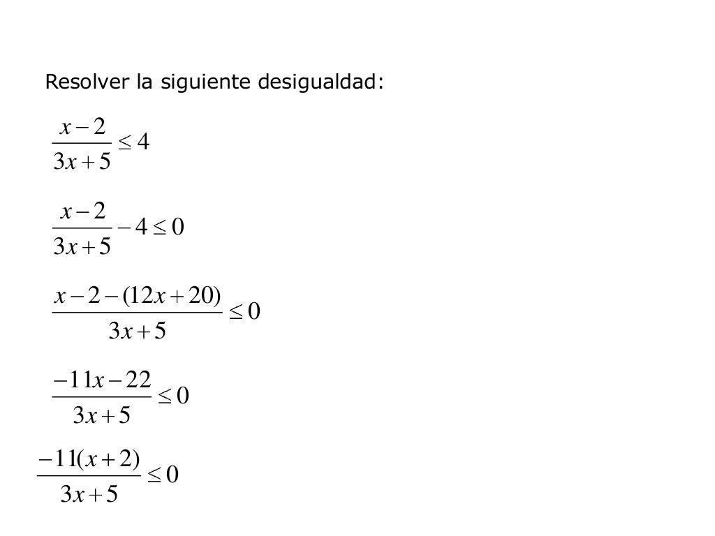 Ecuaciones y desigualdades