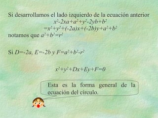 Ecuacion general de la circunferencia | PPT