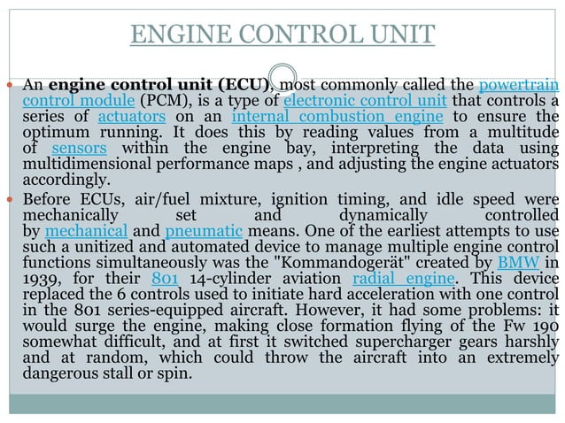 ECU,Actuator,Sensors.pptx | Radio Control | Hobbies & Interests