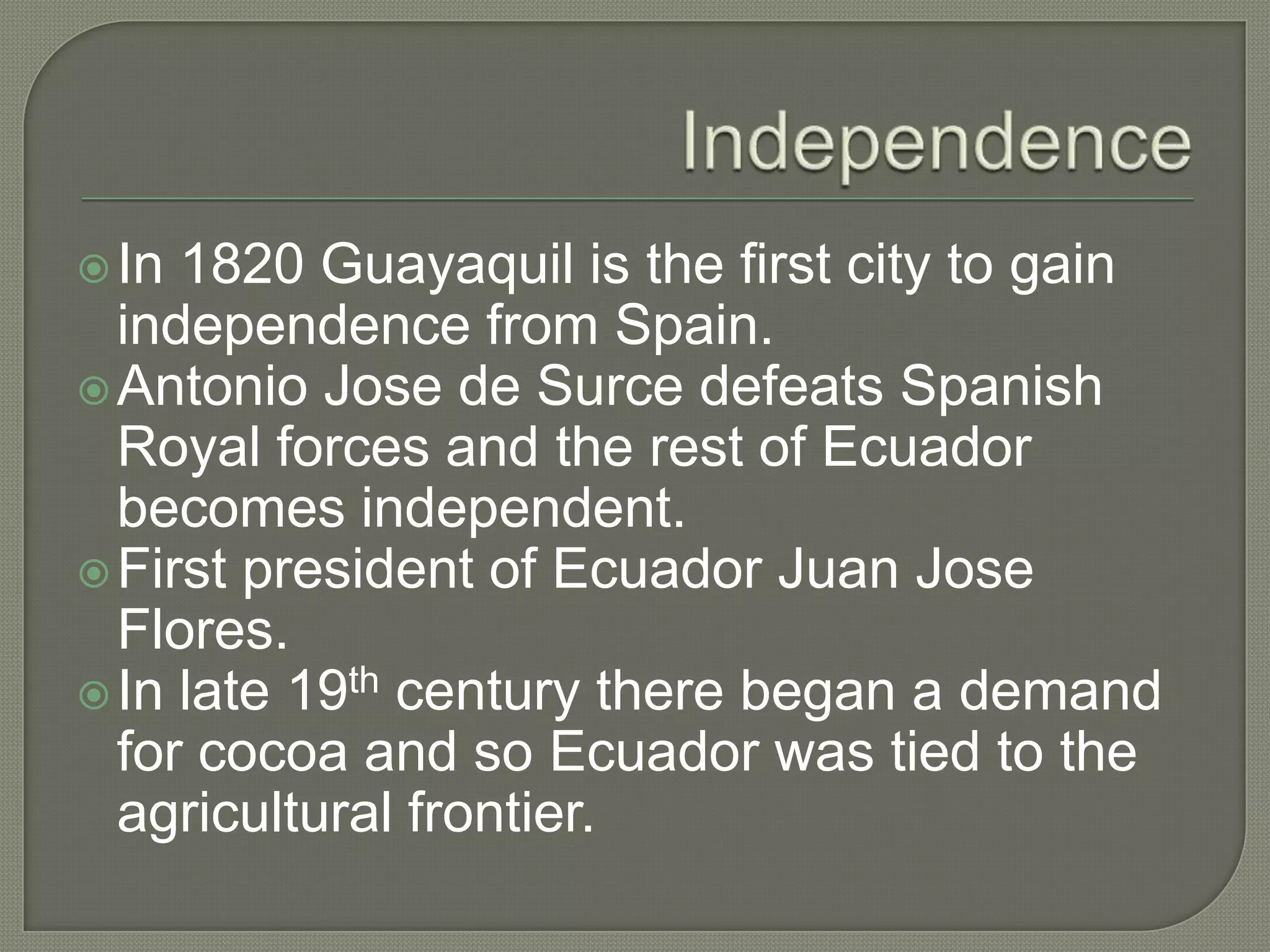 Ecuador History and Culture | PPTX