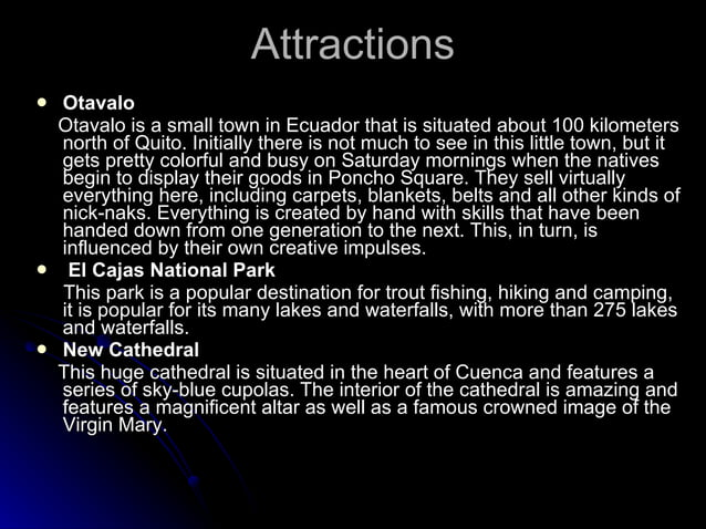 Ecuador Project Title | PPT