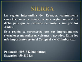 Ecuador y sus regiones | PPTX