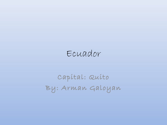 Ecuador 03 | PPT