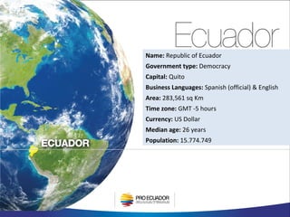 Pro Ecuador presentation | PPT