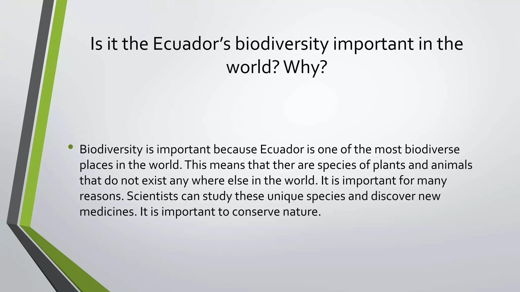 Ecuador’s natural regions biodiversity | PPT