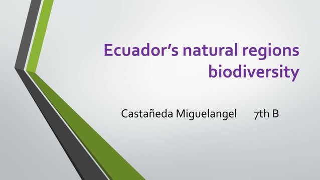 Ecuador’s natural regions biodiversity | PPT
