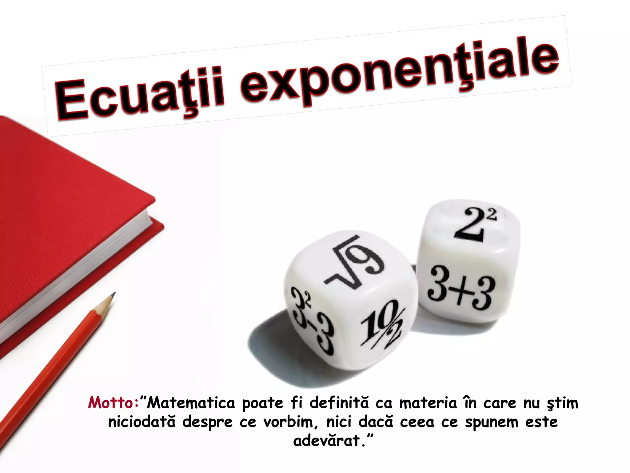 Ecuatii exponentiale | PPT