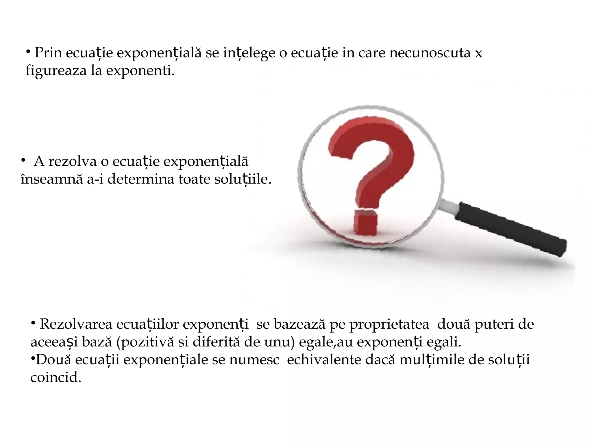 Ecuatii exponentiale | PPT