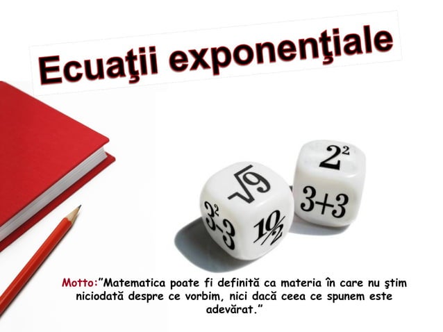 Ecuatii exponentiale | PPT