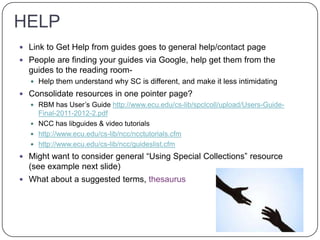 Online Finding Aids | PPT