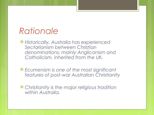 Ecumenism examples and impact | PPT | Christianity | Religion ...