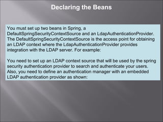 SEcurity ldap for spring security | PPT