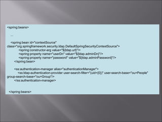 SEcurity ldap for spring security | PPT