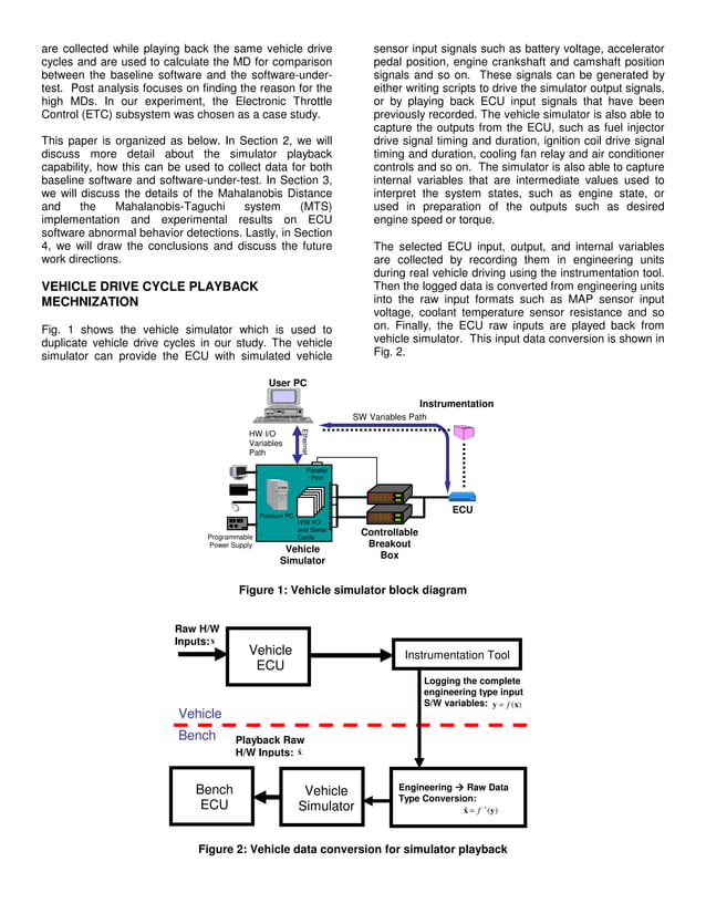 ECU software abnormal behavior detection based on Mahalanobis taguchi technique | PDF