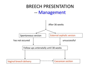 Breech Presentation Management