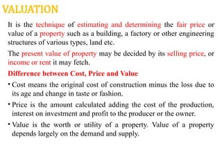 Estimation, Costing and Valuation Engineering | PPTX