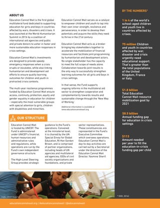 Education Cannot Wait At A Glance | PDF