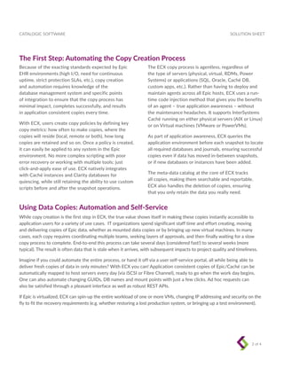 Catalogic ECX: Copy Data Management for InterSystems Caché and Epic EHR ...