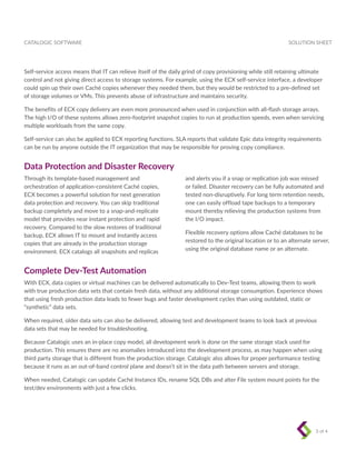 Catalogic ECX: Copy Data Management for InterSystems Caché and Epic EHR ...