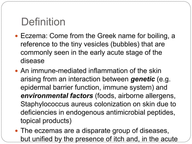 Eczema - A Case Presentation (by Dr. Julius King Kwedhi) | PPTX