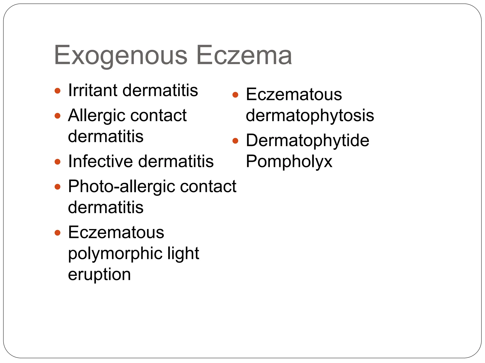 ECZEMA presentation for physiotherapy ppt | PPT