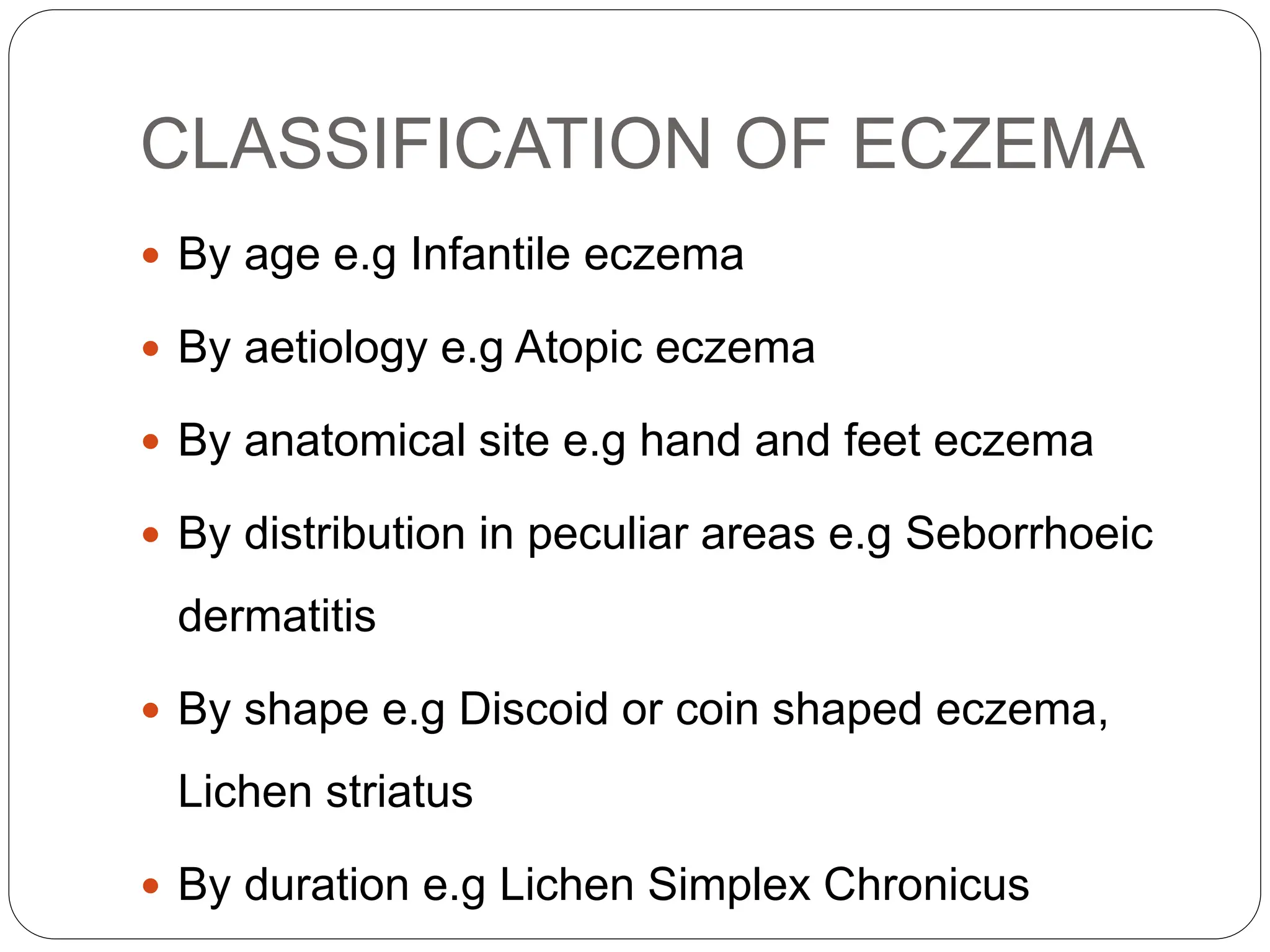 ECZEMA presentation for physiotherapy ppt | PPT
