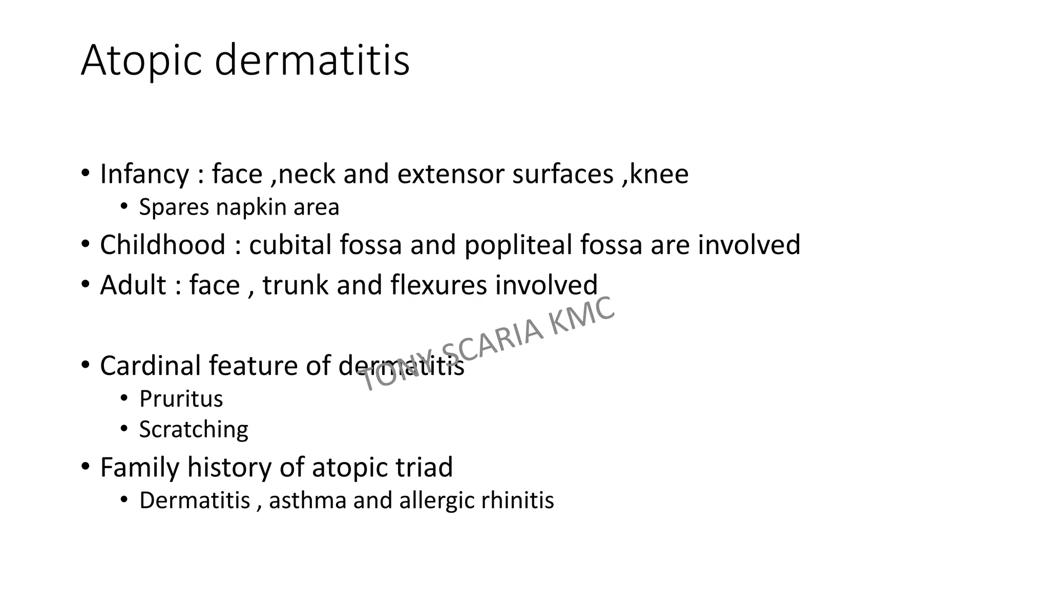 Eczema and dermatitis DERMATOLOGY | PDF