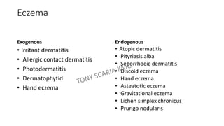 Eczema and dermatitis DERMATOLOGY | PDF
