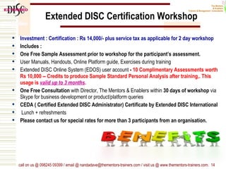 Extended DISC - Certification Workshop. | PPT