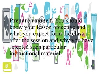 Ed. Tech. I Lesson 6:Using and Evaluating Instructional Materials | ODP