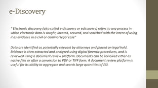 Introduction to e-Discovery | PPTX