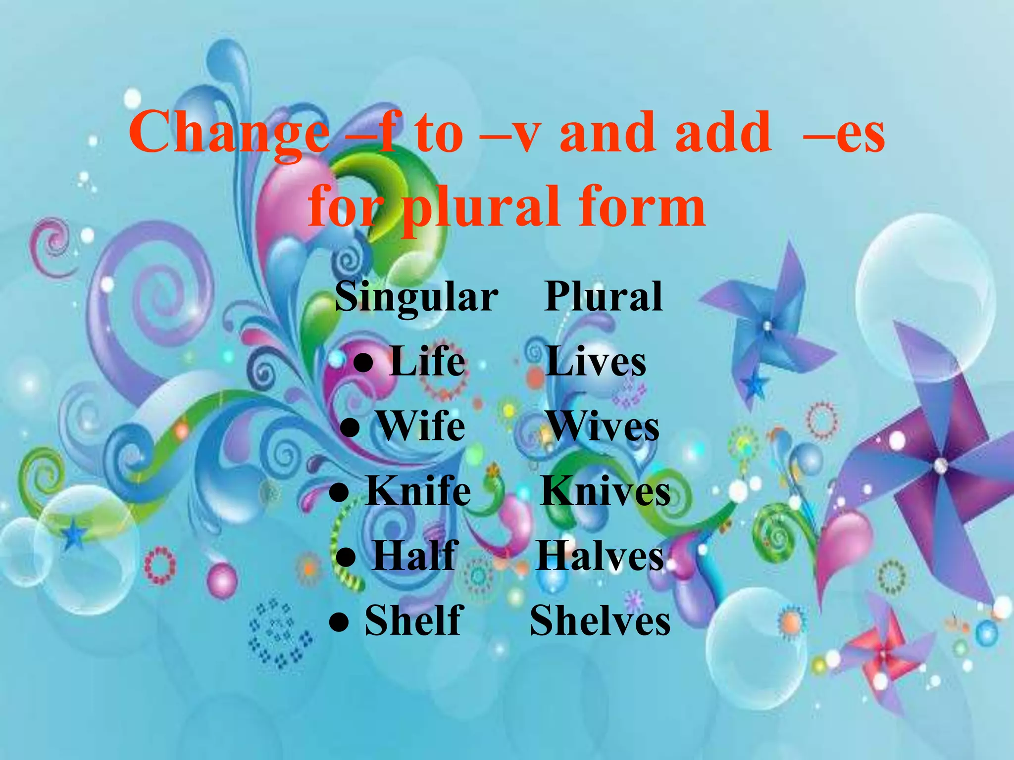 IRREGULAR NOUNS WITH PLURAL FORMS | PPTX