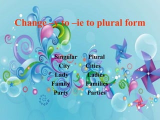 IRREGULAR NOUNS WITH PLURAL FORMS | PPTX